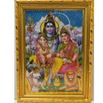 Buy pujaNpujari God Photo Frames Lord Shiva Family Parivar Shiva ...