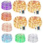 Buy LTETTES Multicolor Color Changing Copper Wire LED String Lights 18 ...