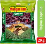Buy MANGAT RAM 2Kg Red RAJMA CAPSULE whole (1Kg x 2 Pack) Online at ...