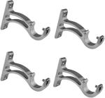 Buy Grownix Aluminium Silver Rod Rail Bracket (Pack Of 4) Online at ...