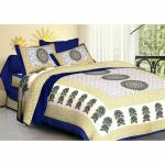 Buy PALANG SHOBHA Cotton sanganeri Jaipuri Bedsheet 141 TC Queen Size ...