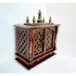 Buy Lucky Art Beautiful Mdf Wooden Copper Temple/Jali Pooja Mandir For ...