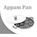Buy FIRREEWOLF Non Stick 12 Cavity Appam Patra Handle with Lid ...