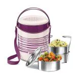 Buy MILTON New Econa 3 Stainless Steel Tiffin Box, Set of 3, Royal Pink ...