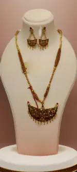 Buy MAYURI'Z COLLECTION_Assamese Traditional Necklace & Earring Set ...
