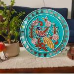 Buy Chitra Artworks Bird Handmade Mud Mirror Painting for Wall Decor ...