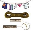 Buy KitchenFest PVC Coated Steel Anti-Rust Wire Rope Washing Line with ...