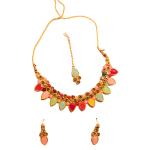 Buy Glamaa Beautiful Alloy copper metal AD neckless set Online at Best ...