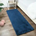 Buy LUXE HOME INTERNATIONAL Ruffle Bath Mat Rabbit Fur 1000 GSM Anti ...