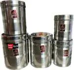 Buy Muke polo stainless steel dibba for morden kitchen pack of 5pcs ...