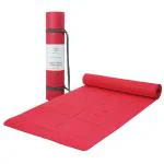 Wiselife Red Thermoplastic Elastomers Yoga Mat And Sleek Yoga Strap 6 ...