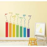 Buy Wallzone Multicolor Vinyl, Pvc Colour Pencil Removable Sticker, 80 ...