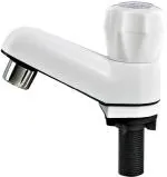 Buy Cossimo White Pillar Cock Tap For Wash Basin Bath Faucets Bathroom ...