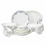 Buy Cello Opalware Imperial Vinea Opalware Dinner Set, 27 Pieces, White Online at Best Prices in ...