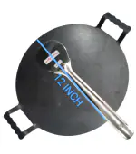 Buy NAAYAGI - PURE IRON TAWA - FLAT / DOUBLE HANDLE - 12 INCH diameter ...