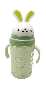 Buy Te Quiti Green Plastic Leakproof Durable BPA Free Non-Toxic Baby Sipper With Straw 240ml ...