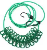 Buy QinPin Durable Cloth Adjustable Drying Rope with 12 Clips for ...