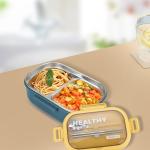 Buy Dine Time Lunch Box 2 Compartment Transparent Cover l Lunch Box For ...