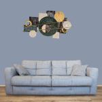 Buy Eternal Interiors Hanging Metal Modern Art Wall Decor Artifact Gold ...