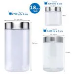 Buy Kolorr Classic Plastic Pet Jar Kitchen Storage Organiser Containers ...