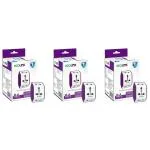 Buy EcoLink Plastic White, Purple Multipin Socket 6 A (pack of 3 ...