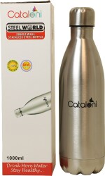 Buy Cataloni Stainless Steel Water Bottle 1000 ml Online at Best Prices ...
