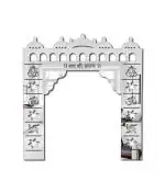 Buy Bikri Kendra - Toran dwar Silver Mirror Stickers for Wall, Acrylic ...