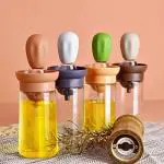 Buy SEVOU Glass Oil Dropper Bottle for Kitchen 2 in 1 Oil Dispenser ...
