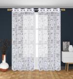 Buy Luxury Cube White Polyester Curtain Window Net - 4X9 Feet (Pack Of ...