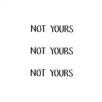 Buy SIMPLY INKED NEW "Not Yours" Temporary Tattoo, Designer Tattoo for ...