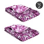 Buy Divine Casa Polyester 120 GSM Abstract Pink and Black Single Dohar ...