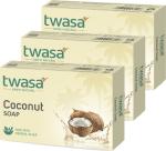 Buy Twasa Creamy Coconut Beauty Bar Natural Soap for Men and Women 300 g (Pack of 3) Online at ...