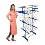 Buy SUNDEX Blue Steel Floor Cloth Dryer Stand Best Quality JUMBO Online ...