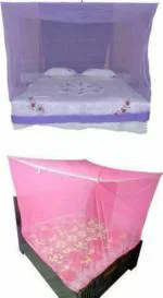 Buy ALOZAR Double Bed Mosquito net 2pcs Machardani Bed 6X6 Cotton 100% ...