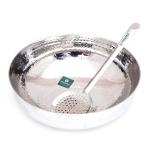 Buy coconut Hammered Design Silver Stainless Steel Kadhai without ...