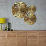 Buy VAS Collection Home Art for living room Bright Gold Color Metal VAS ...