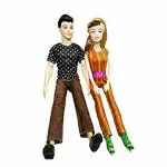 Buy Sharva Enterprise Big Size Movable, Fordable Hands Couple Doll ...