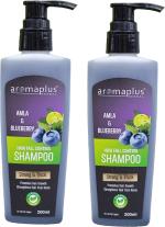 Buy Aromaplus Herbal Amla & Blueberry Shampoo For Strong & Thick Hair ...