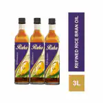 Buy Raha Rice Bran Oil Pet bottle - 1 Litre (Pack of 3) Online at Best ...