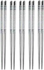 Buy Techobucks Eating Stainless Steel Chinese Chopstick (Multicolor ...