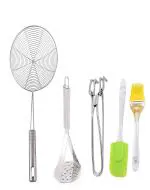 Buy Wofier Masher Stainless Steel Kitchen Pakad Tool And Silicone ...