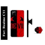 Buy BUDDHU Devil Printed Hard Back Case with Mobile Holder, Pop socket ...