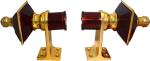 Buy Grownix Alimunium, Iron Multicolor, Gold, Maroon Rod Rail Bracket ...