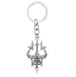 Buy GCT Lord Shiva Trishul Damru | Mahadev | Mahakal (KC-0198) Grey Metal Keychain for Car Bike ...