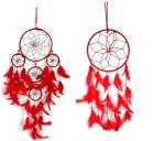Buy Ryme Red Ring And Single Ring Color Dream Catcher - 5 cm (Pack Of 2 ...