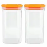 Buy Home Pro Orange Plastic Unbreakable Storage Container 1100ml (Pack ...