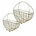Buy Decor ArtMoradabad Golden Iron Half Round Wire Hamper Baskets Gift ...
