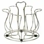 Buy GK Enterprise Rust Free Silver Stainless Steel Glass Stand 6 ...