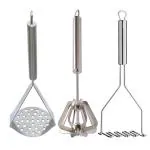 Oc9 Stainless Steel (Pack of 2) Potato Masher & Mathani for Kitchen ...
