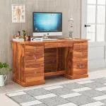 Buy wopno Furniture Ambra Sheesham Wooden Study Table & Desk with ...